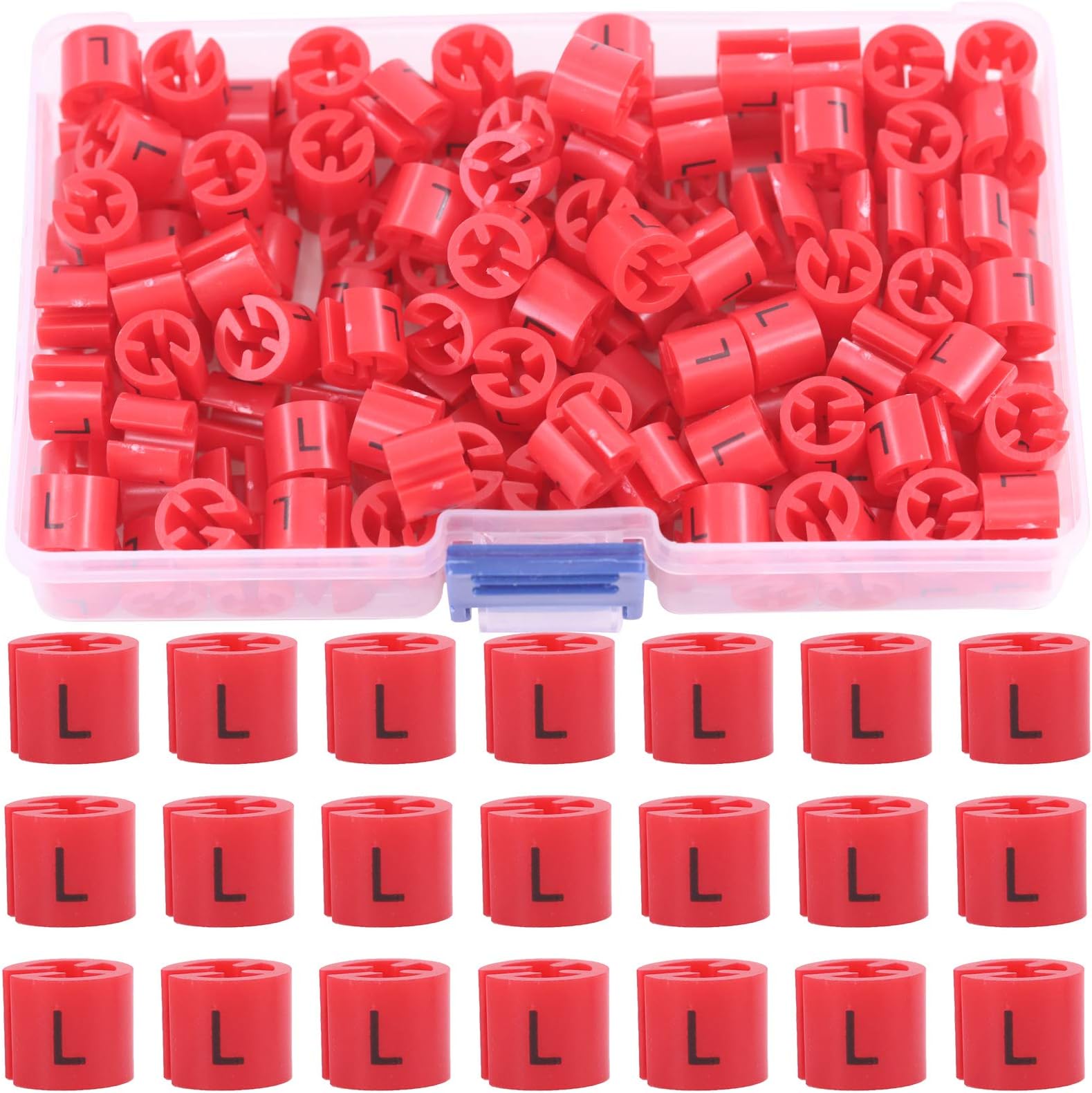 Amazon.com: Swpeet 150Pcs Red【 Sizes L 】 Plastic Clothes Hanger Size ...