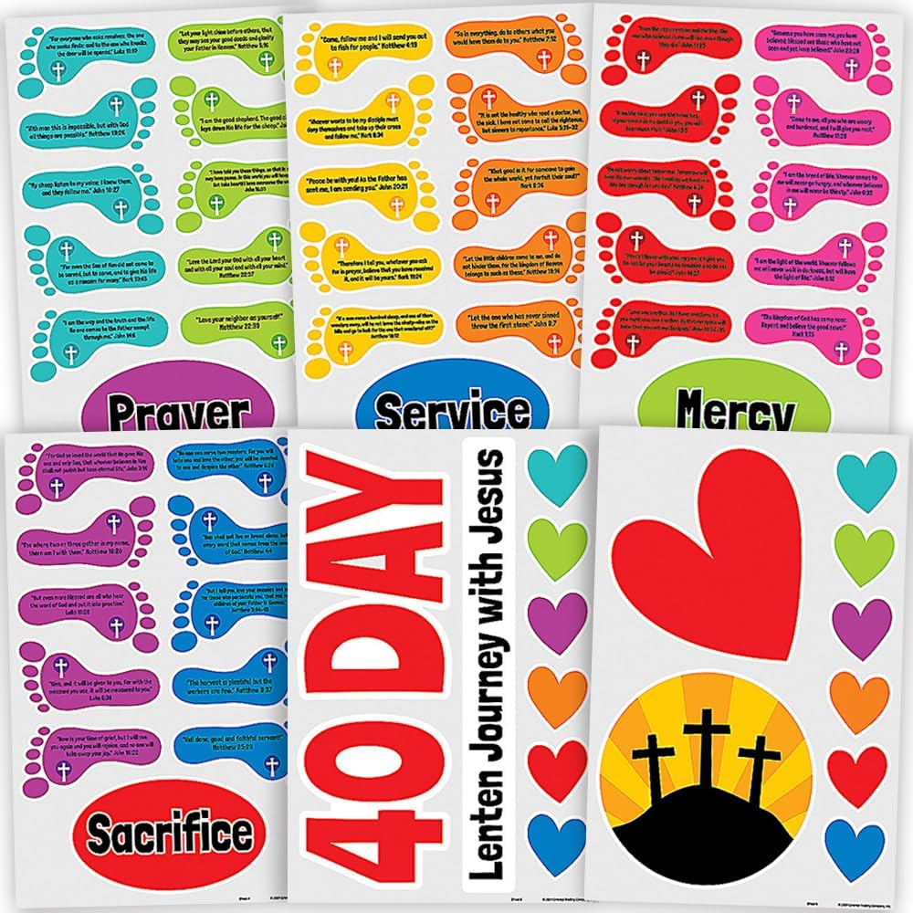 Amazon.com: Fun Express 40 Day Lenten Journey with Jesus Bulletin Board ...