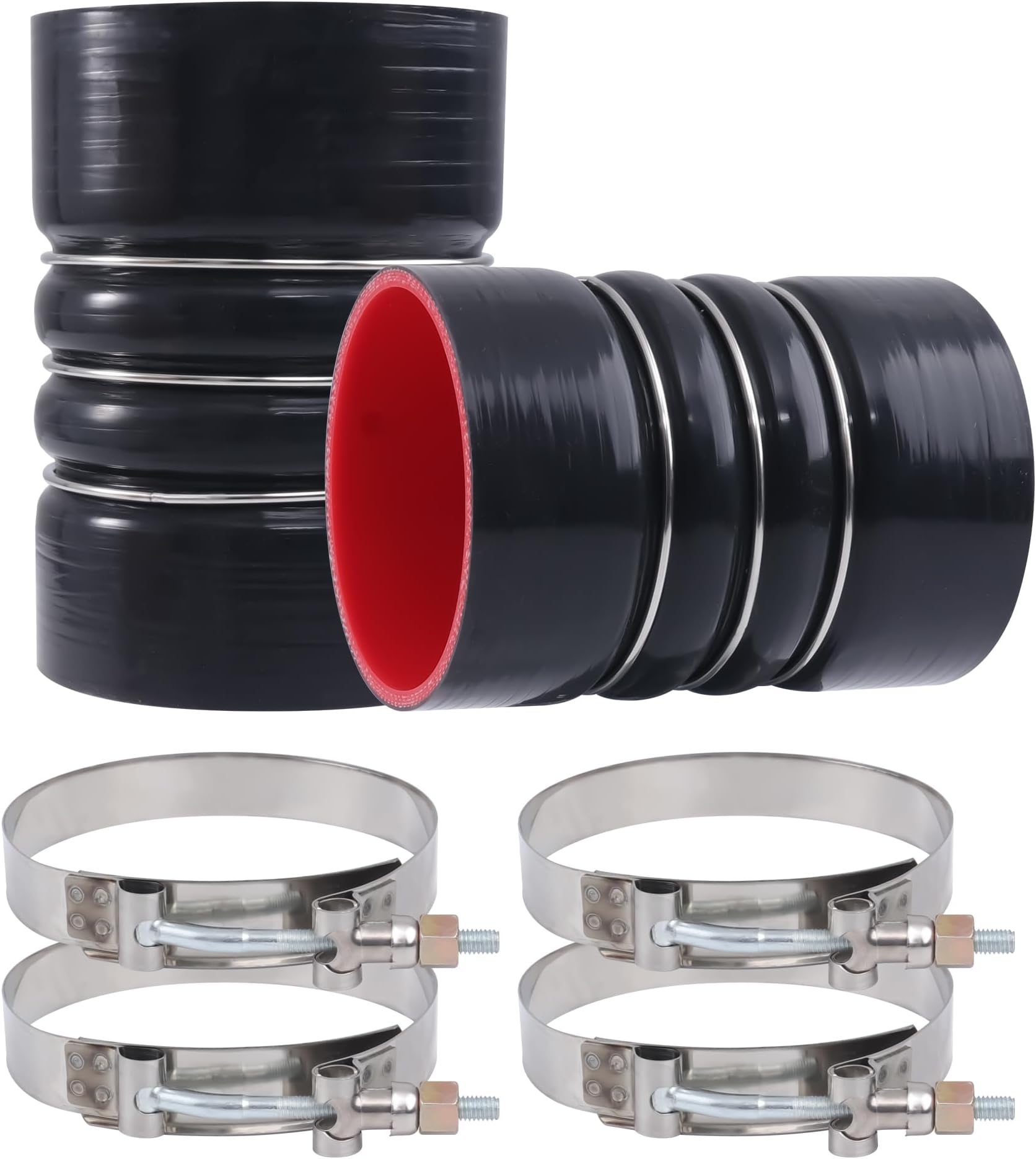 Amazon.com: Silicone Charge Air Cooler Hump Hose Boot Set 4" X 6" 4 ...