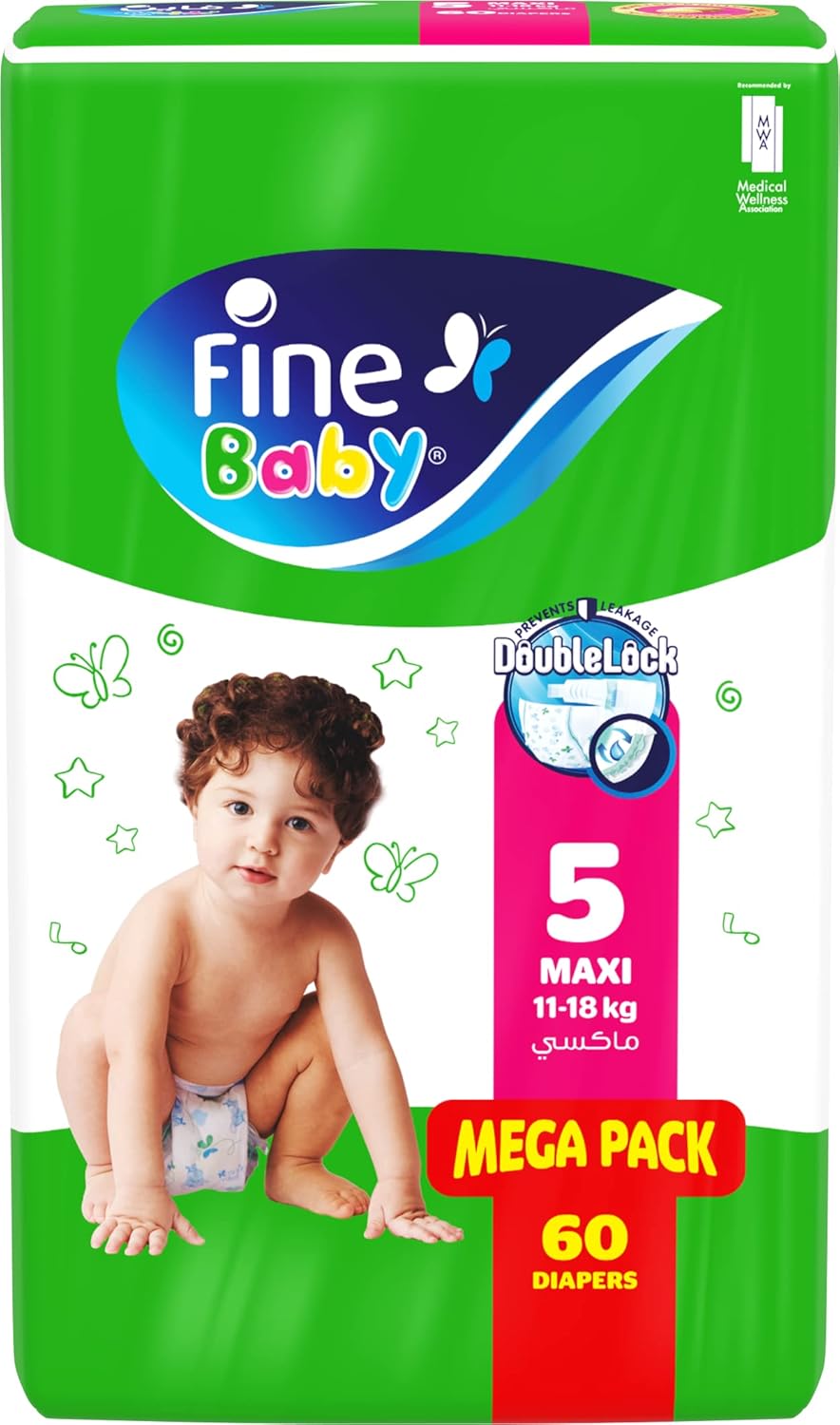 Fine Baby, Size 5, Maxi 11–18 kg, 60 Diapers : Buy Online at Best Price ...