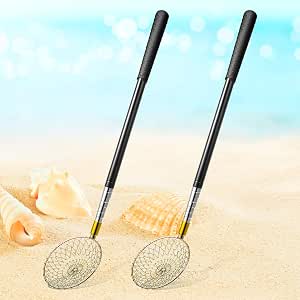 Amazon.com: Lounsweer 2 Pcs Beach Sand Sifter Sand Scoop Shell Scooper ...