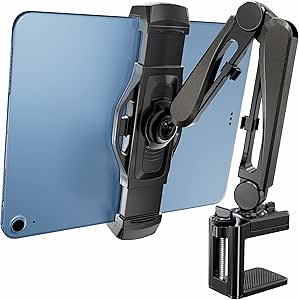 ergounion iPad Stand for Desk/Headboard, Tablet Mount with Cable ...