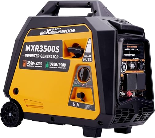 maXpeedingrods 3500W Petrol Inverter Generator Dual Fuel 4-Stroke ...
