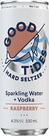 Good Tides Hard Seltzer Raspberry 24 x 330mL : Amazon.com.au: Pantry ...