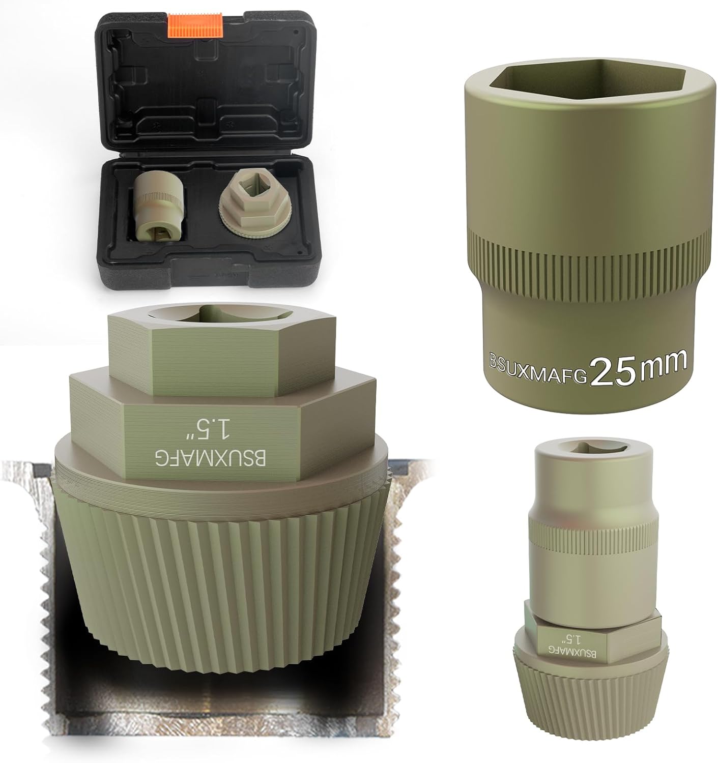 BSUXMAFG Bathtub Drain Remover Tool, 1-inch Socket Plating Coating Tub ...