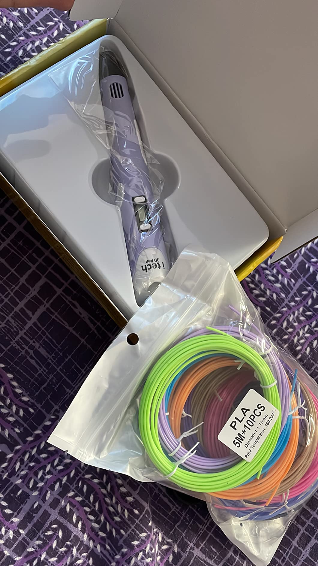 WOL3D itech Kids Friendly Magic 3D Pen Super value Pack (Purple) by ...