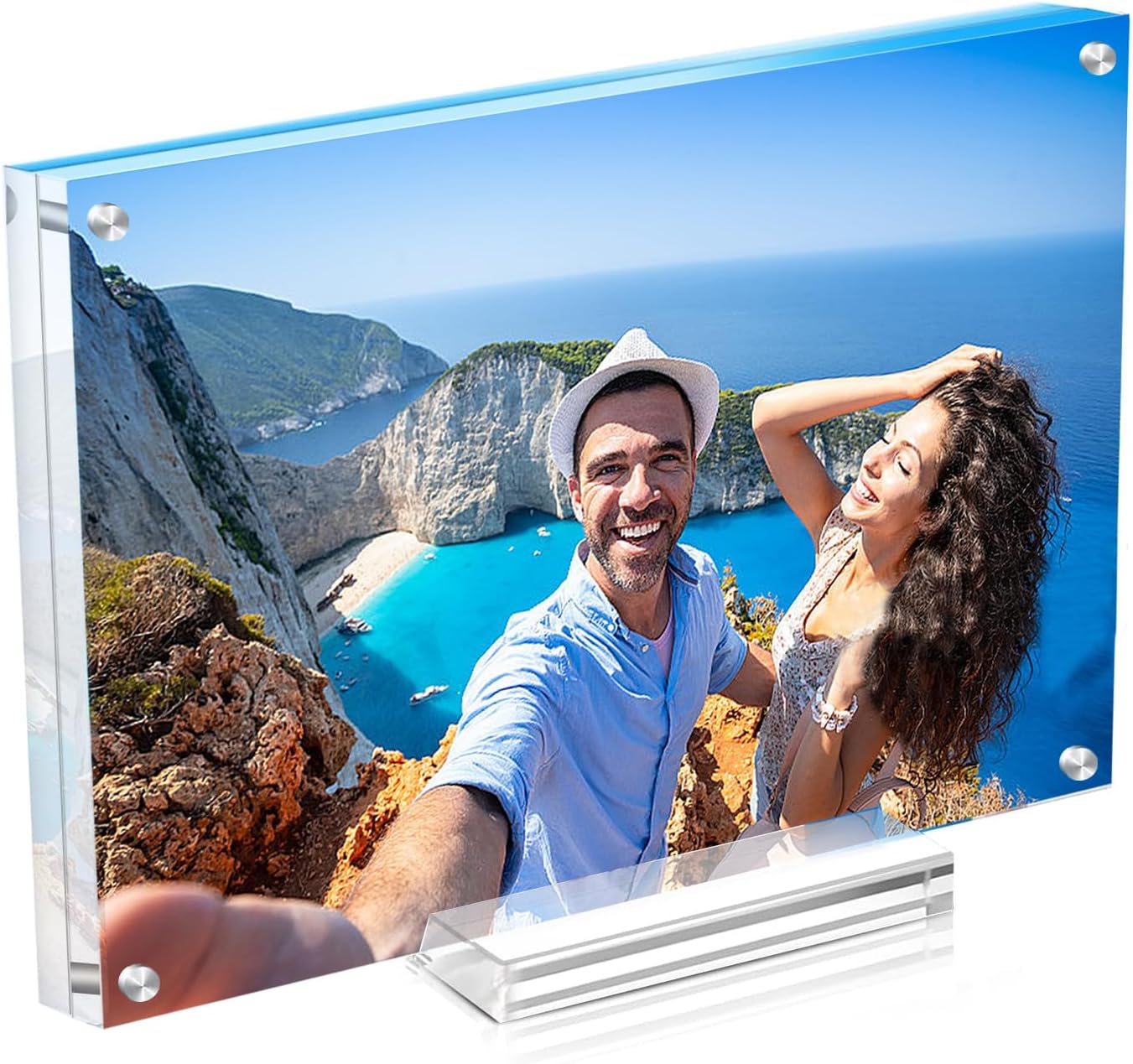 Amazon.com - laapee 8x10 Magnetic Acrylic Picture Frame, Clear Double ...