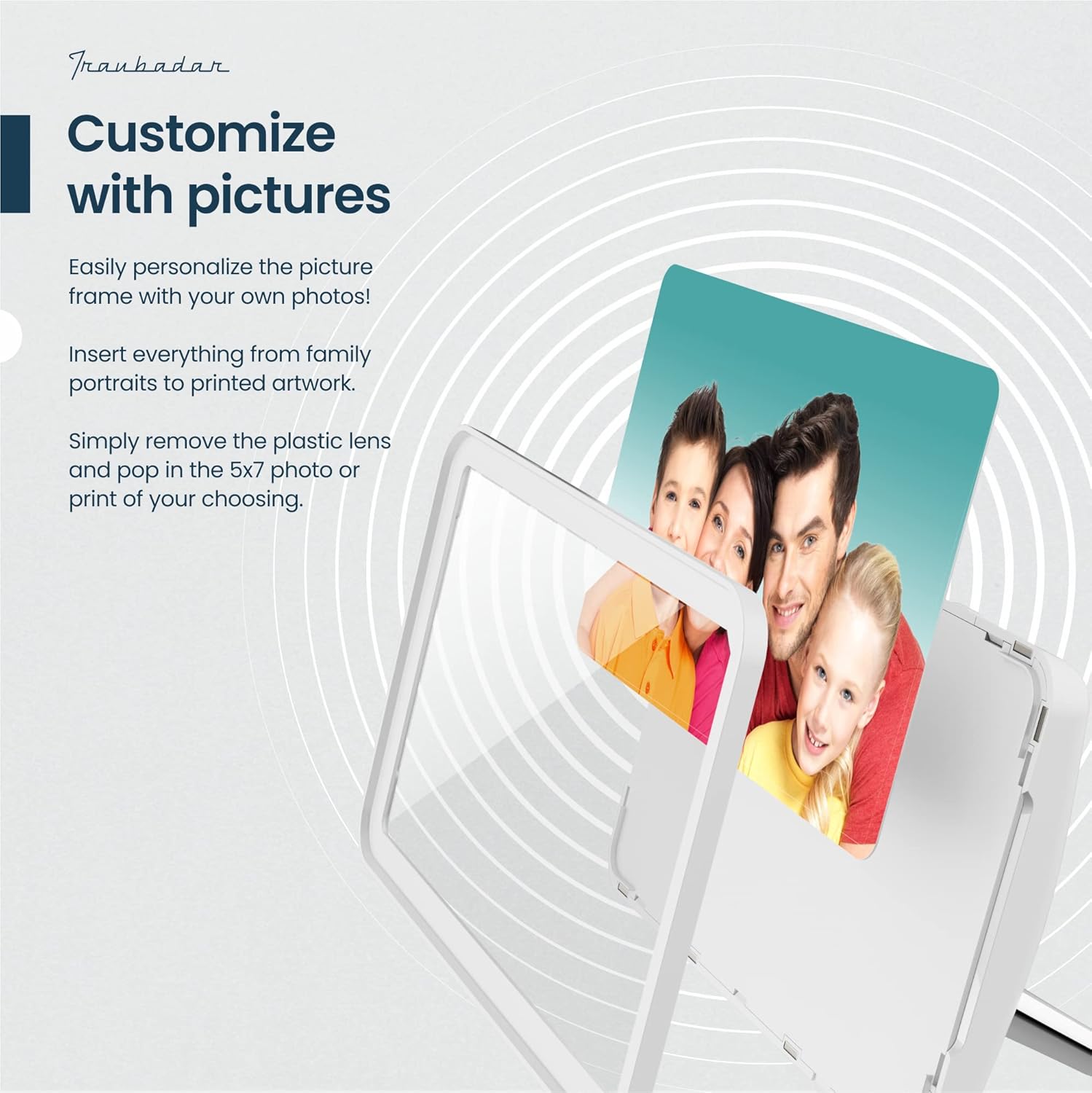 Photo Frame Portable Retro Bluetooth Speaker with 2 Speakers, Stereo ...