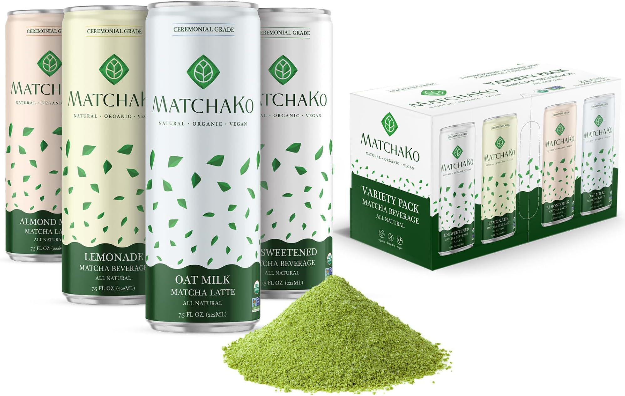 Amazon.com: MatchaKo Matcha Beverage Variety Pack, Organic, Vegan, Made ...