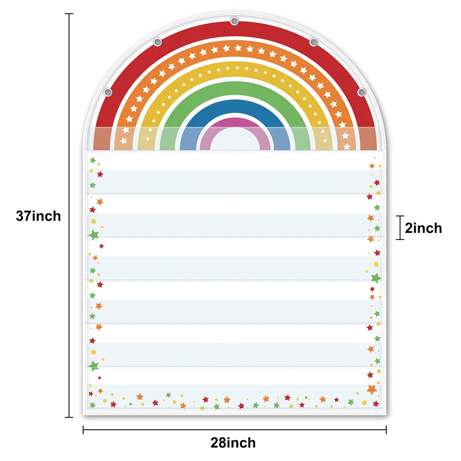 Snapklik.com : Godery Boho Rainbow Pocket Chart For Classroom,Sight ...