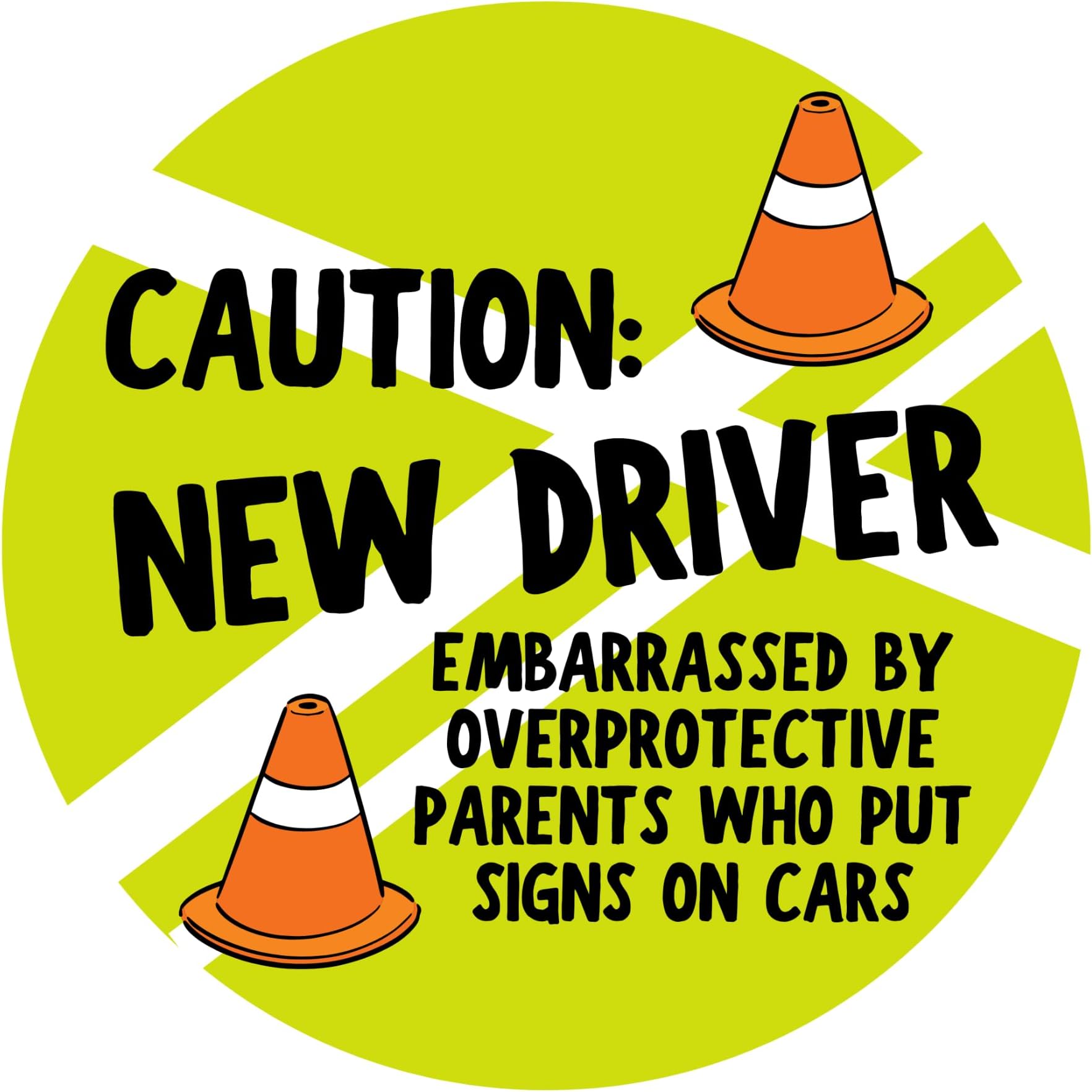 Amazon.com: 6pcs Student Driver Magnet Funny, 10x3.5 Inch Reflective ...