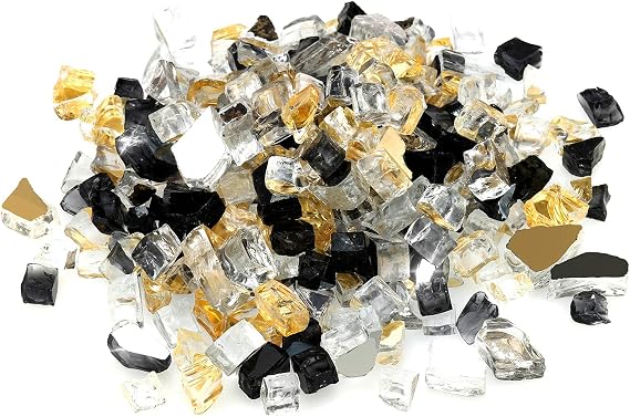 Amazon.com: Mr. Fireglass 10 Pounds Reflective Fire Glass for Fire Pit ...