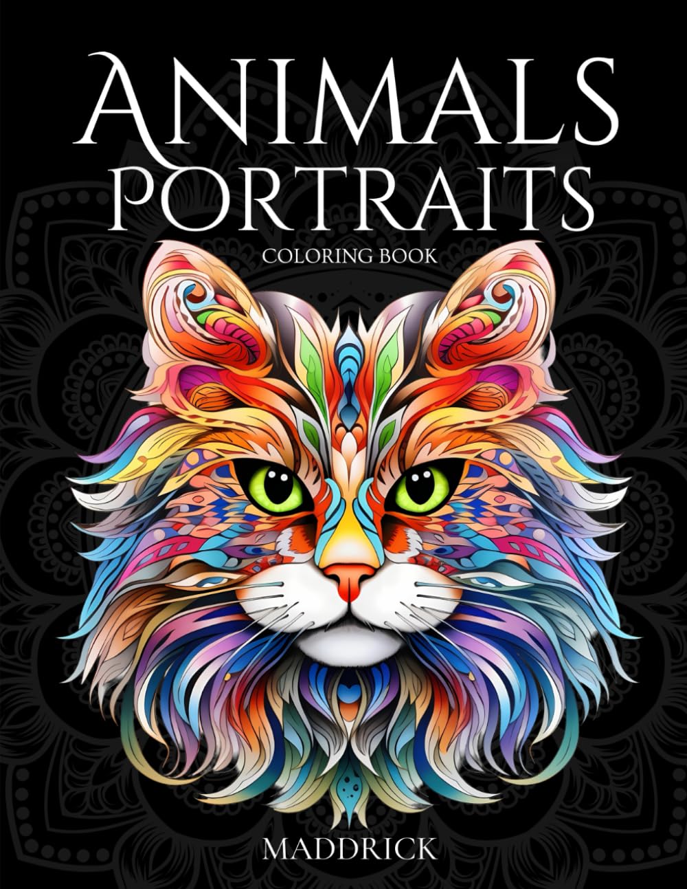 Amazon.com: Animals Portraits coloring book: Complex patterns, mandala ...