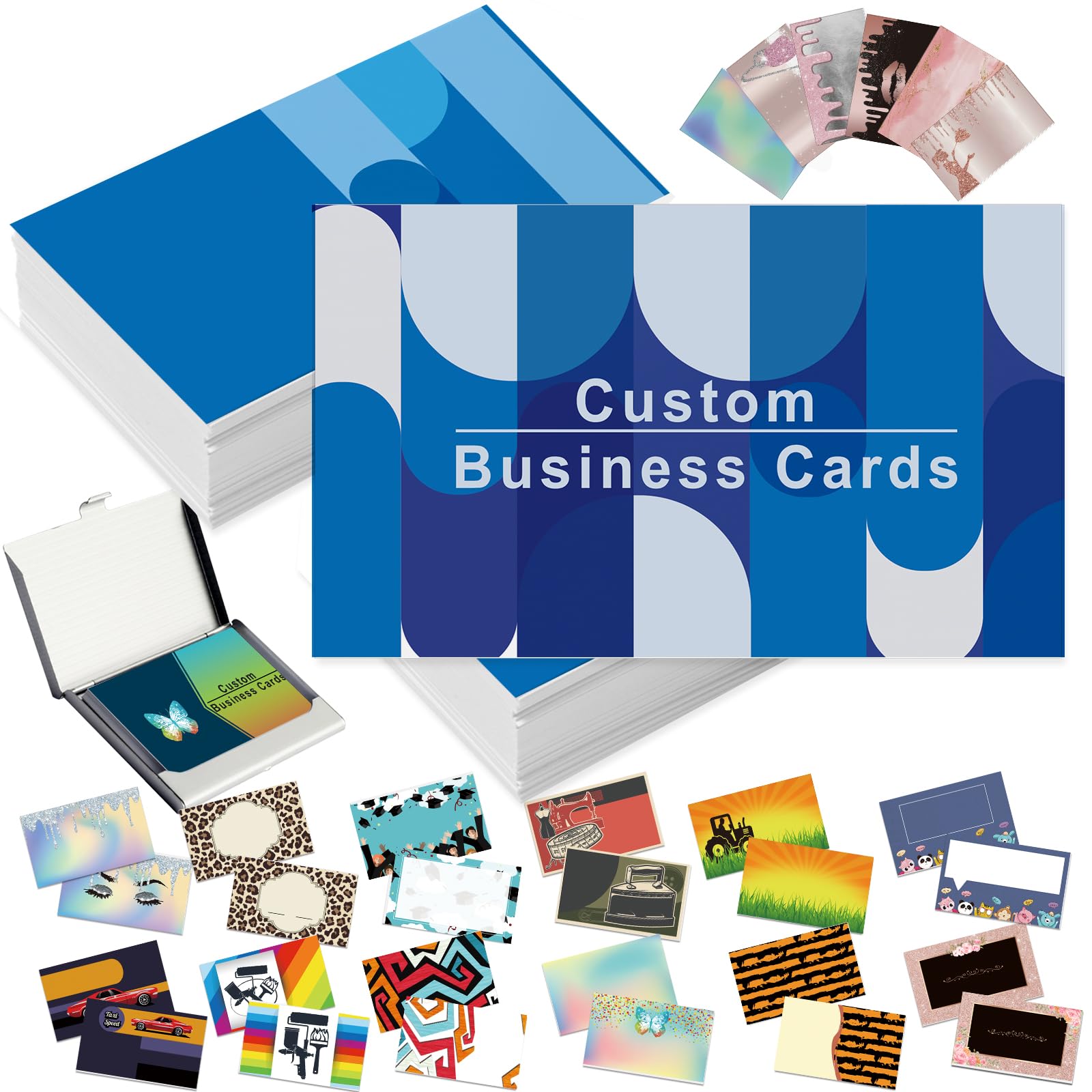 Amazon.com : Custom Business Cards Customized with Logo Personalized ...