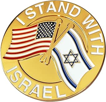 Amazon.com: Arturbo I STAND WITH ISRAEL Flag Enamel Lapel Pin American ...