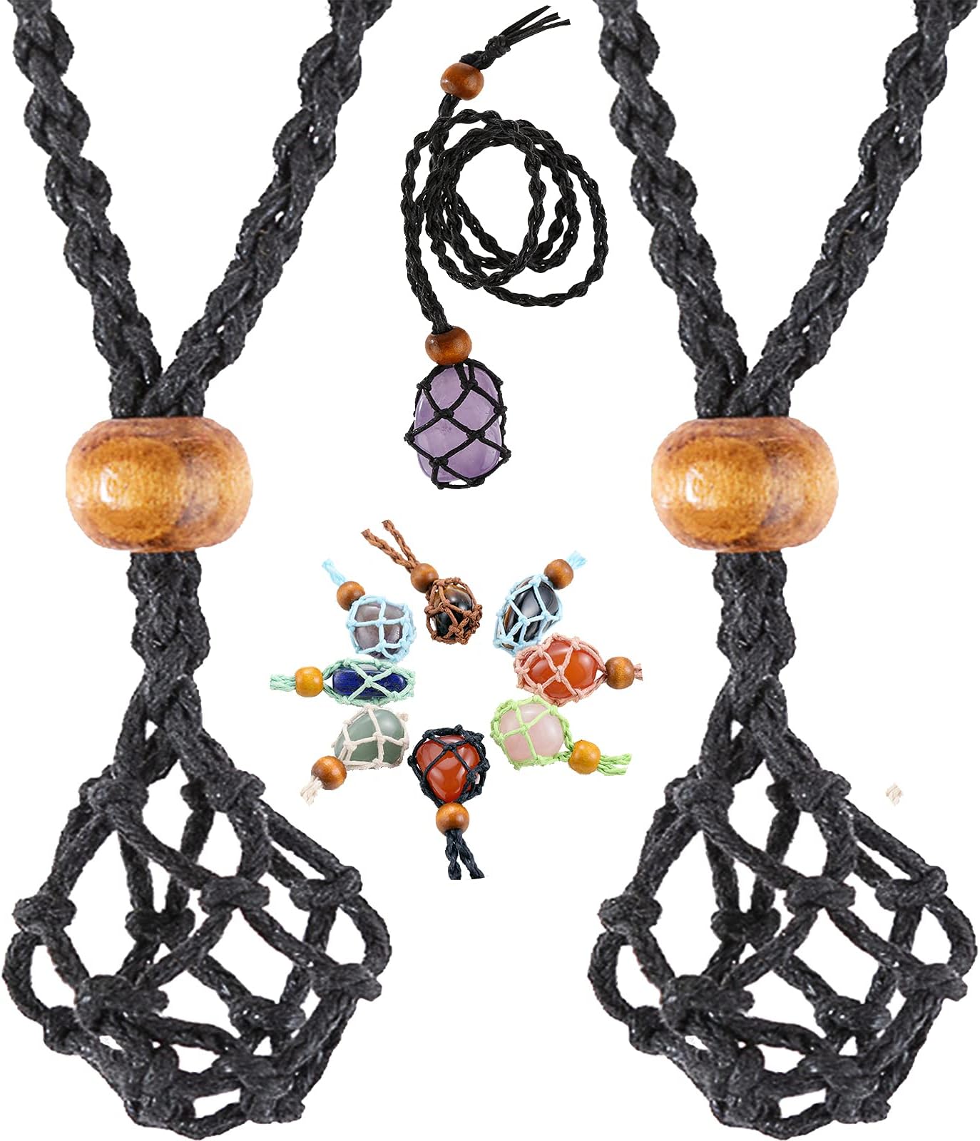 Amazon.com: KIMI RAJI NI MA SI LE- Stone Cage for Crystals, Necklace ...