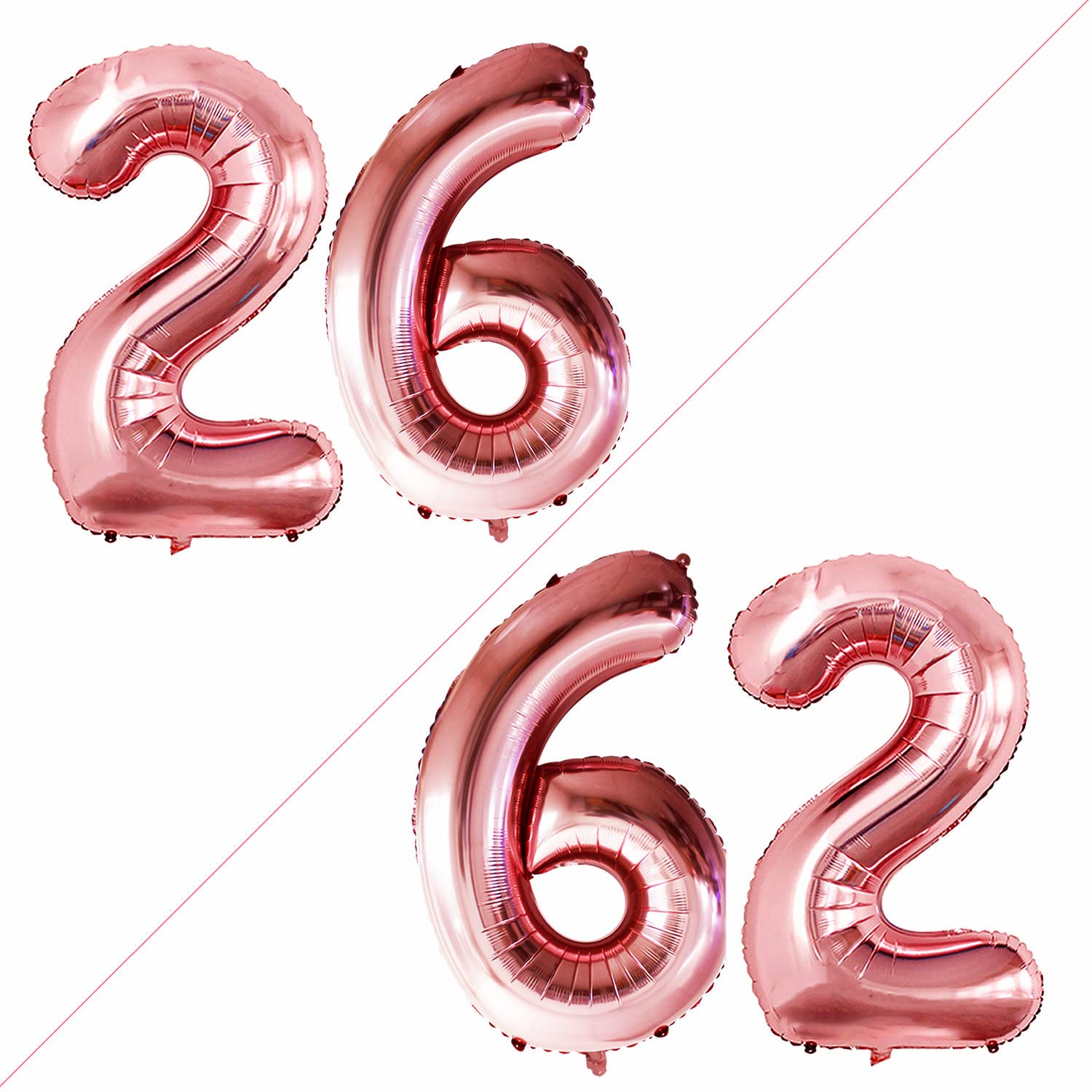 Amazon.com: GOER Number 26 Balloons for 26th Birthday Party Decorations ...