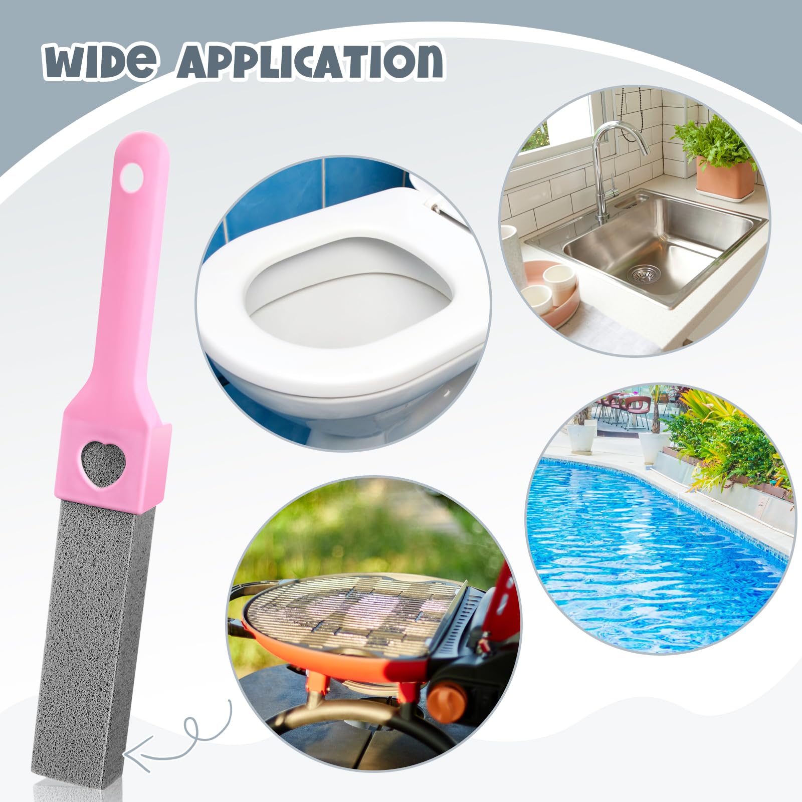 Snapklik.com : Heigble 30 Pieces Pumice Stone Cleaning Toilet Stone Stick