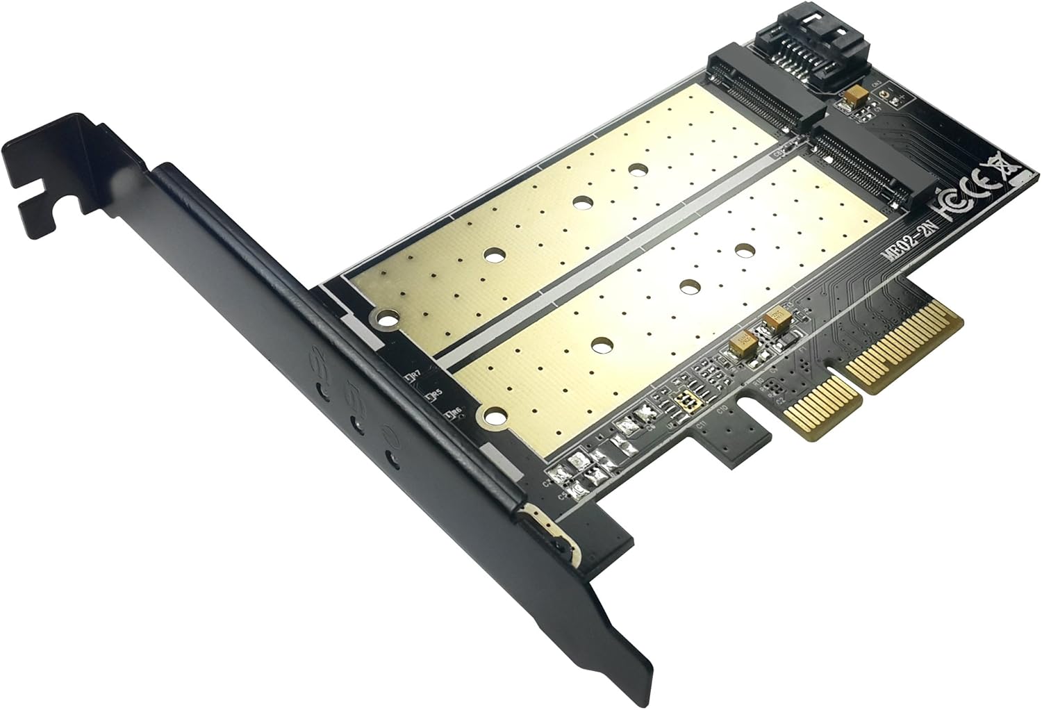 Amazon.com: MICRO CONNECTORS M.2 NVMe + M.2 SATA 80mm SSD PCIe x4 ...