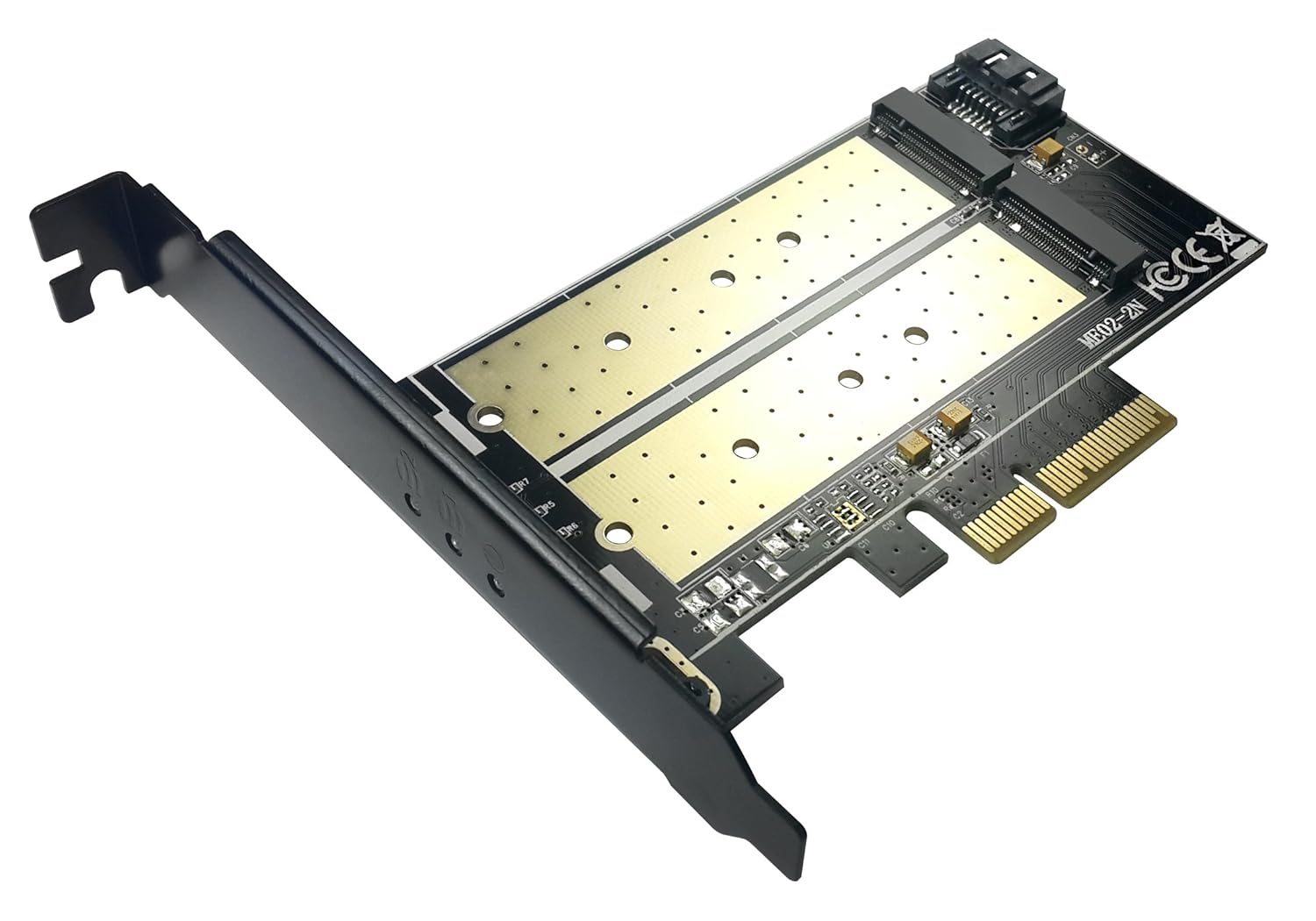 Amazon.com: MICRO CONNECTORS M.2 NVMe + M.2 SATA 80mm SSD PCIe x4 ...