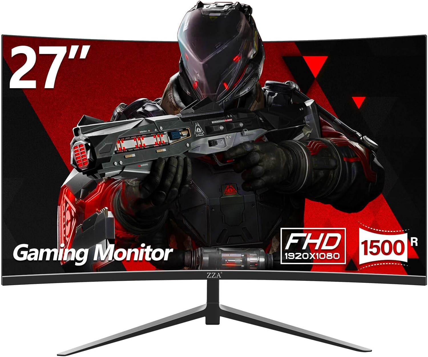 ZZA Gaming Monitor 27 Inch Curved 180Hz| 165Hz|144Hz|1ms| Computer ...
