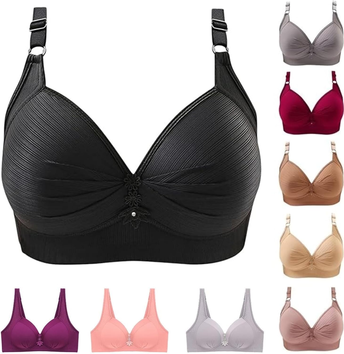 Generic Sports Bras for Women 3 Pack Padded Bras for Women Push Up Bras ...