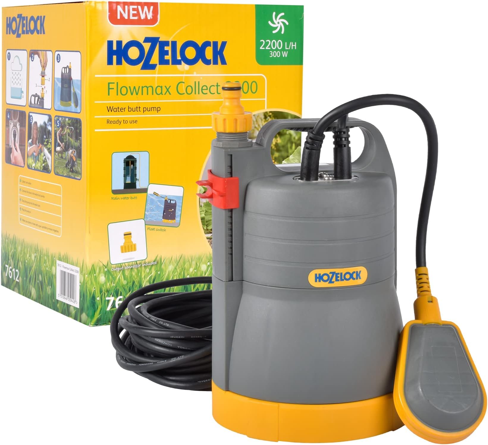 HOZELOCK - Waterbutt Pump 2200 : Ideal for Automatic Watering Systems ...