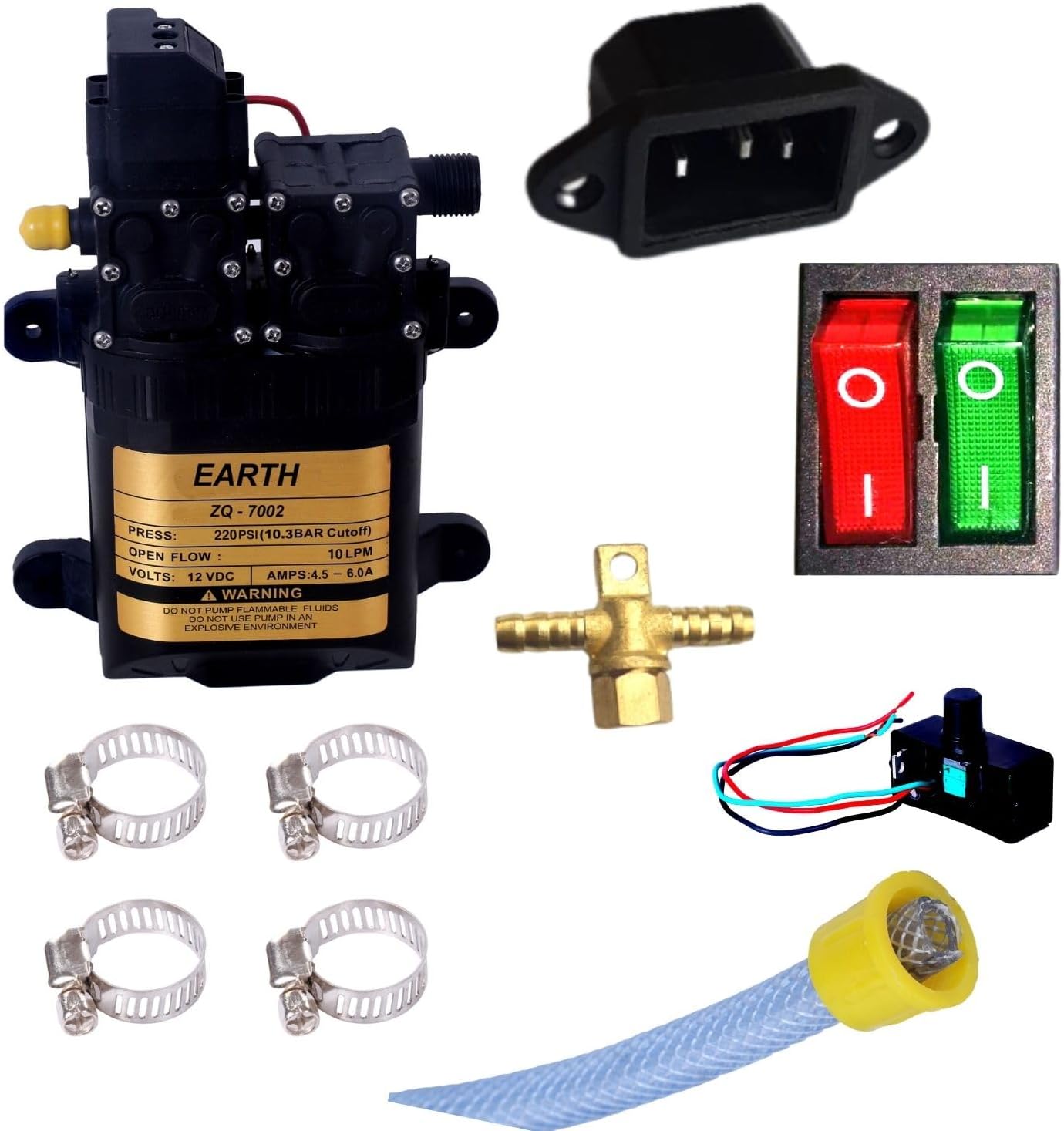 RAVI SPRAYER® High Pressure Pumps 12v DC Water Pump Diaphragm Pump ...