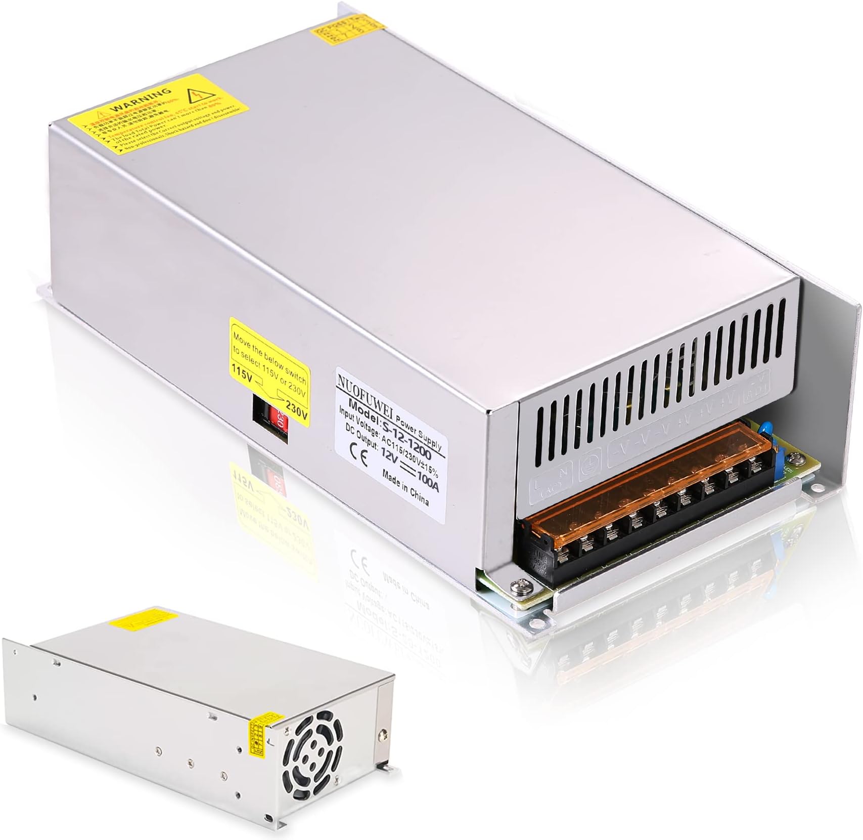 DC 12V 100A 1200W Fuente conmutada transformador 220V CA-CC 12V 50A Fuente de alimentación ...