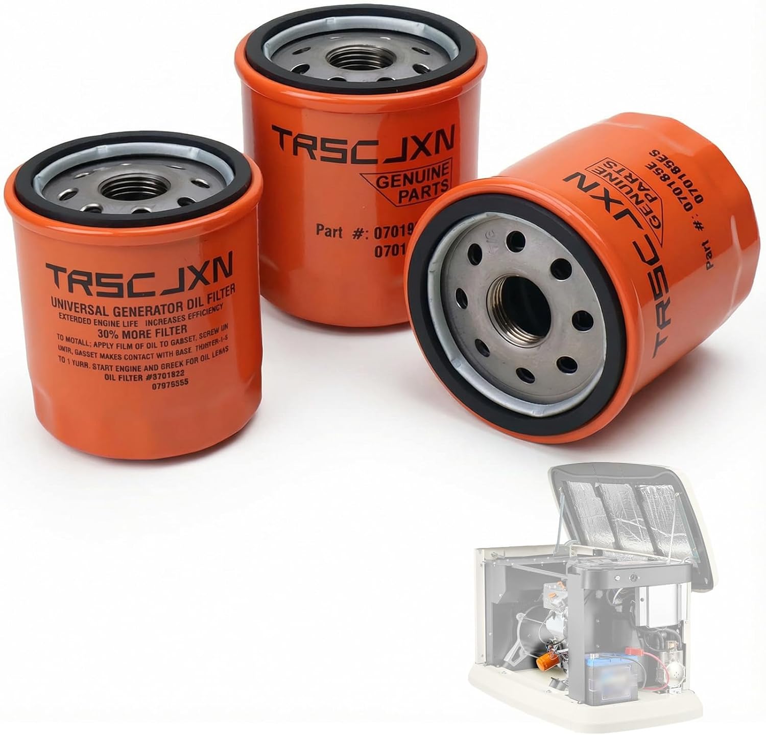 Amazon.com: 070185ES Oil Filter Compatible with Generac Guardian 8-24kw ...