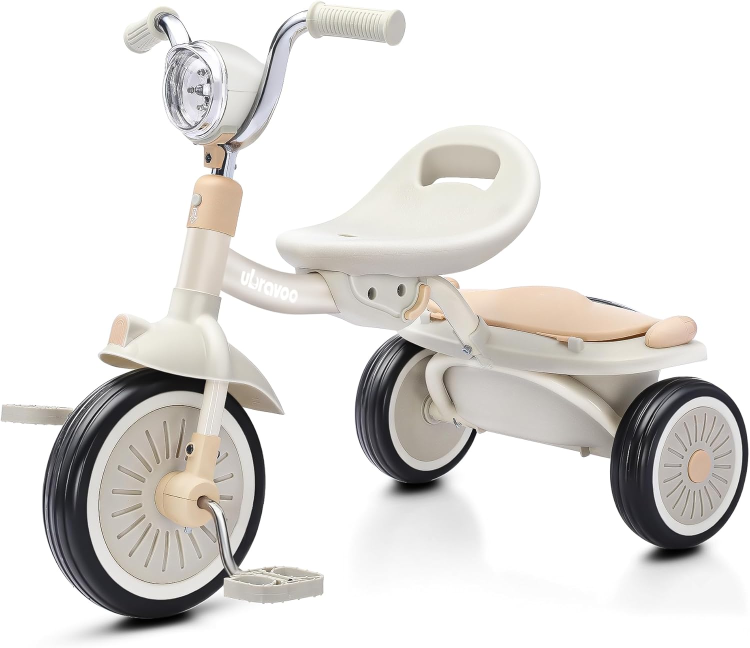 UBRAVOO Baby Tricycle, Foldable Toddler Trike with Pedals, Cool Lights ...