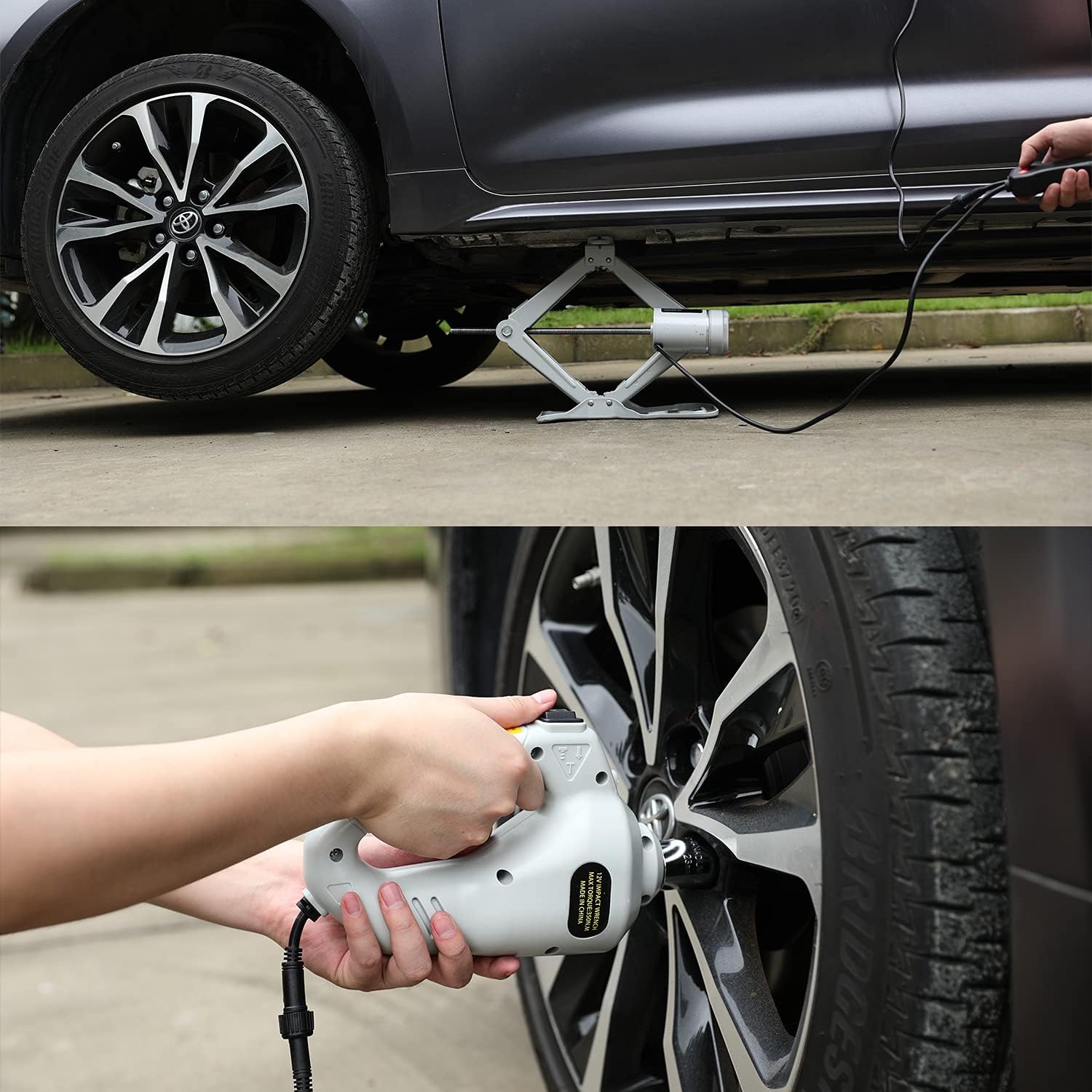 Snapklik.com : STANDTALL Electric Car Floor Jack Set 3 Ton All-in-one ...