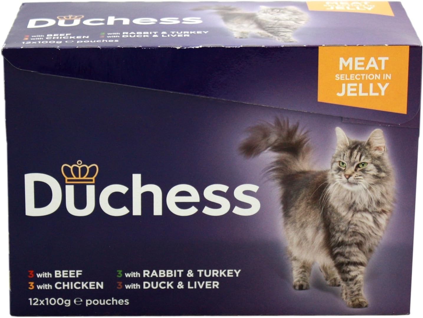 Duchess Cat Pouch Meat Selection In Jelly 12x100g (Pack of 4) : Amazon ...