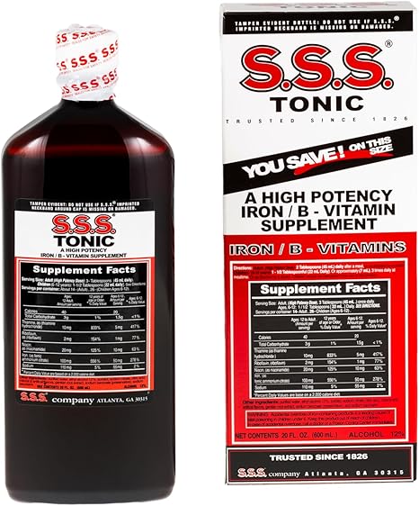 Amazon.com: S.S.S. Tonic – High Potency Iron Supplement with B1, B2, B3 ...