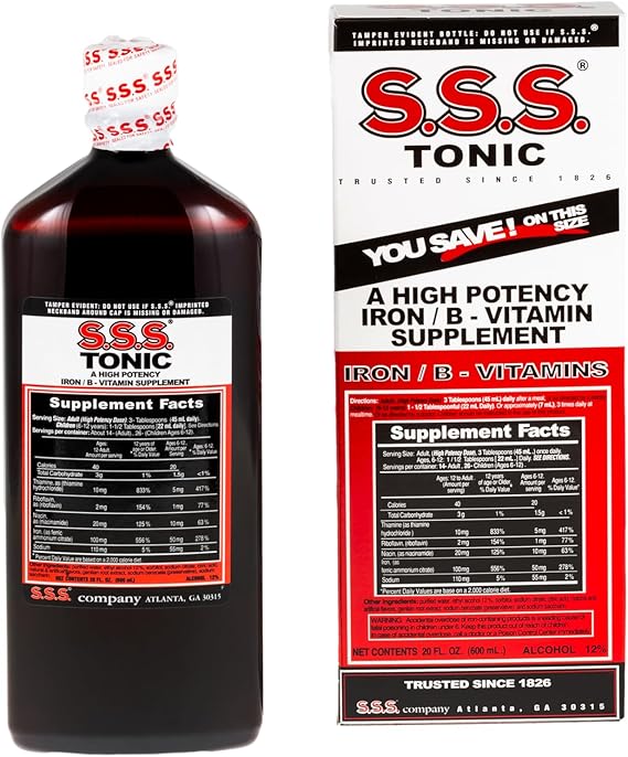 Amazon.com: S.S.S. Tonic – High Potency Iron Supplement with B1, B2, B3 ...