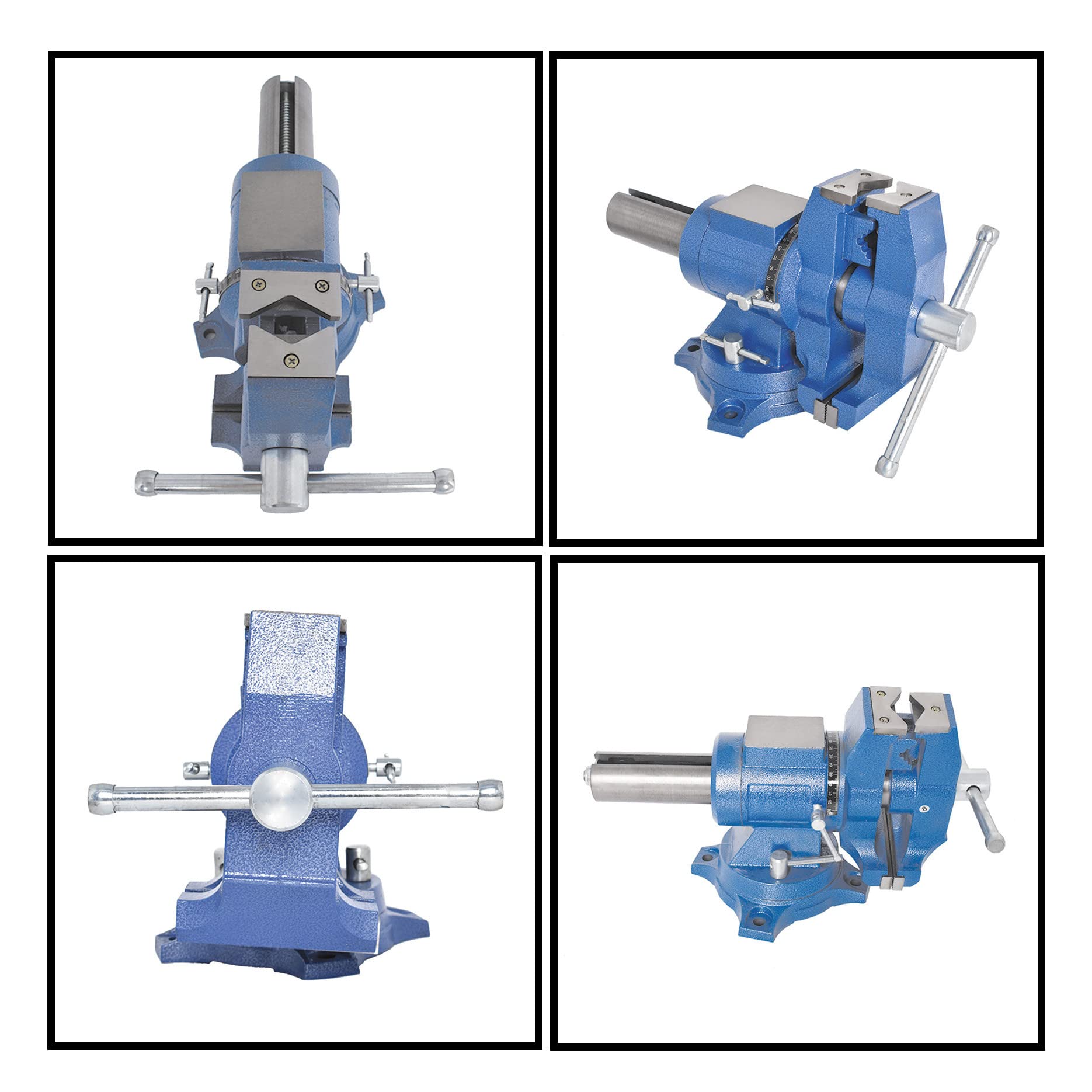 Multifunctional Rotary Table Vise 5 Inch Table Vise with Swivel Base ...