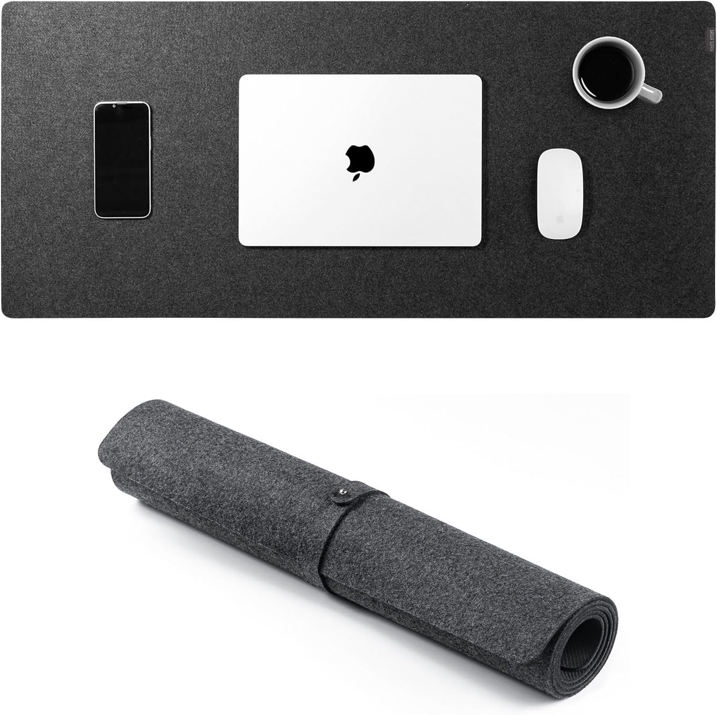 Amazon | 訳あり デスクマット フェルト素材 幅90cm 奥行40cm 大型マウスパッド デスクパッド 滑り止めゴム付き ブラック EEX-MPDFLT1BK | デスクマット ...
