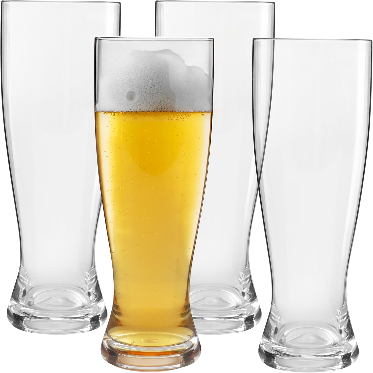 Amazon.com | D'Eco Unbreakable 24 oz Pilsner Beer Glasses (Set of 4 ...