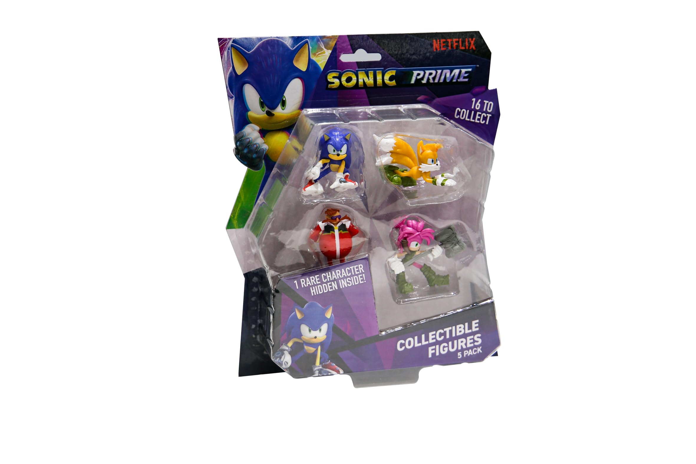Buy BANDAI Sonic Prime Collectable Figures 5 Pack Set 3 | 5 6.5cm Sonic ...