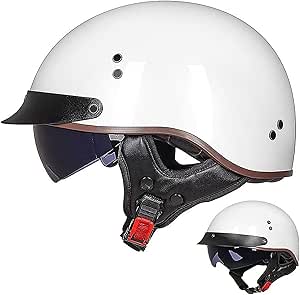 EBAYIN Jet Brain Bowl Helmets – Cap Cruiser Chopper Scooter Pilot Jet ...