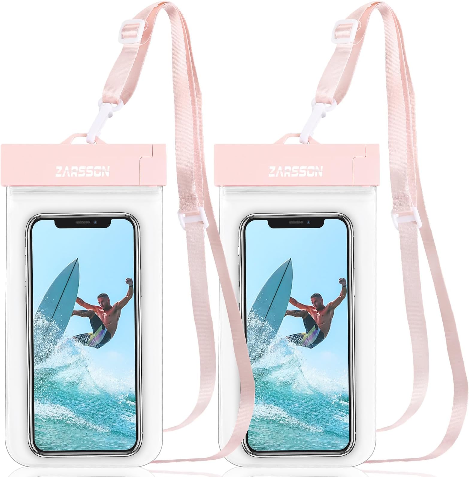 Amazon.com: ZARSSON IPX8 Waterproof Phone Pouch/Case, 2 Pack Universal ...