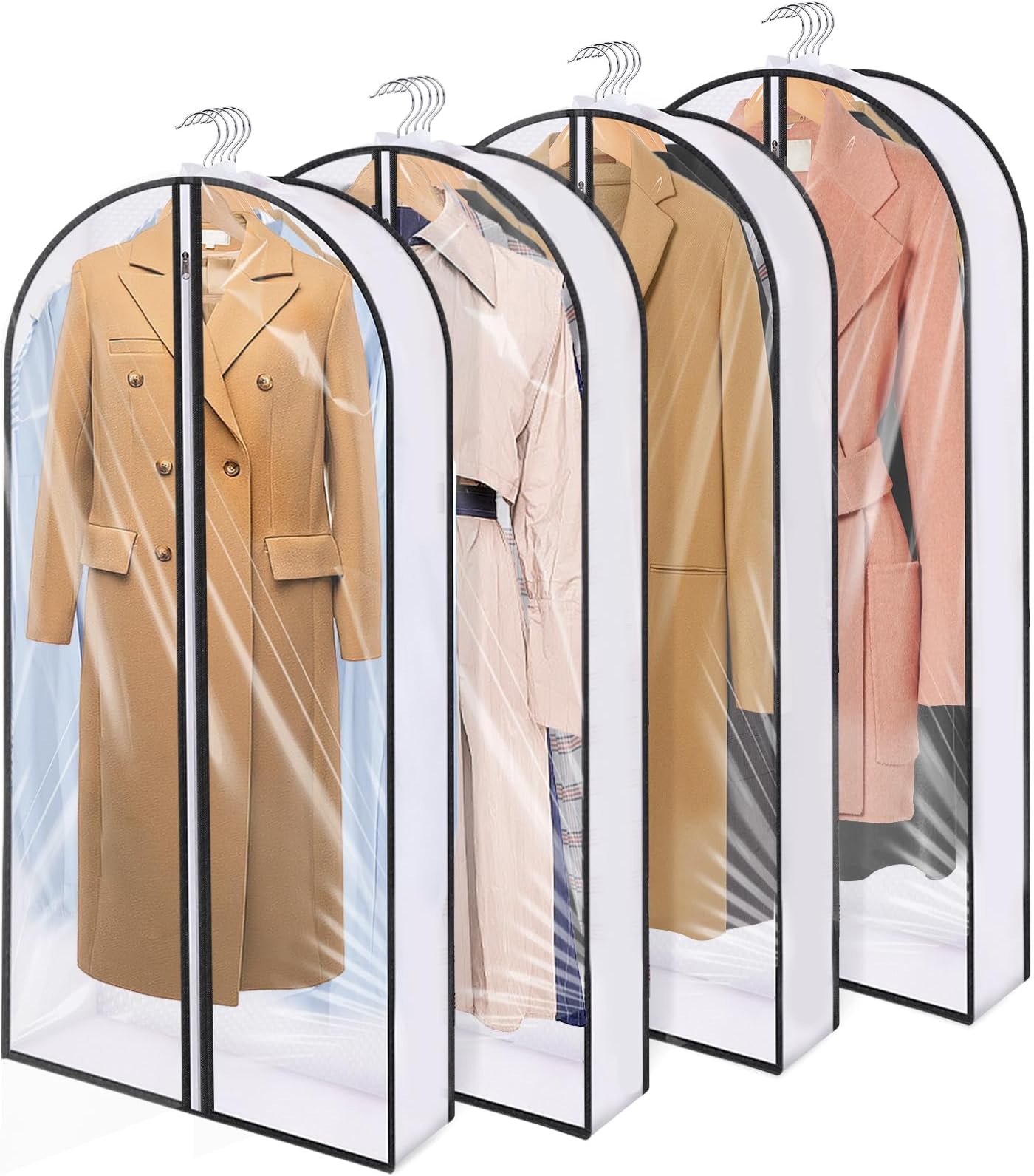 Amazon.com: MCPINKY 59inch Garment Bags for hanging clothes, Clear ...