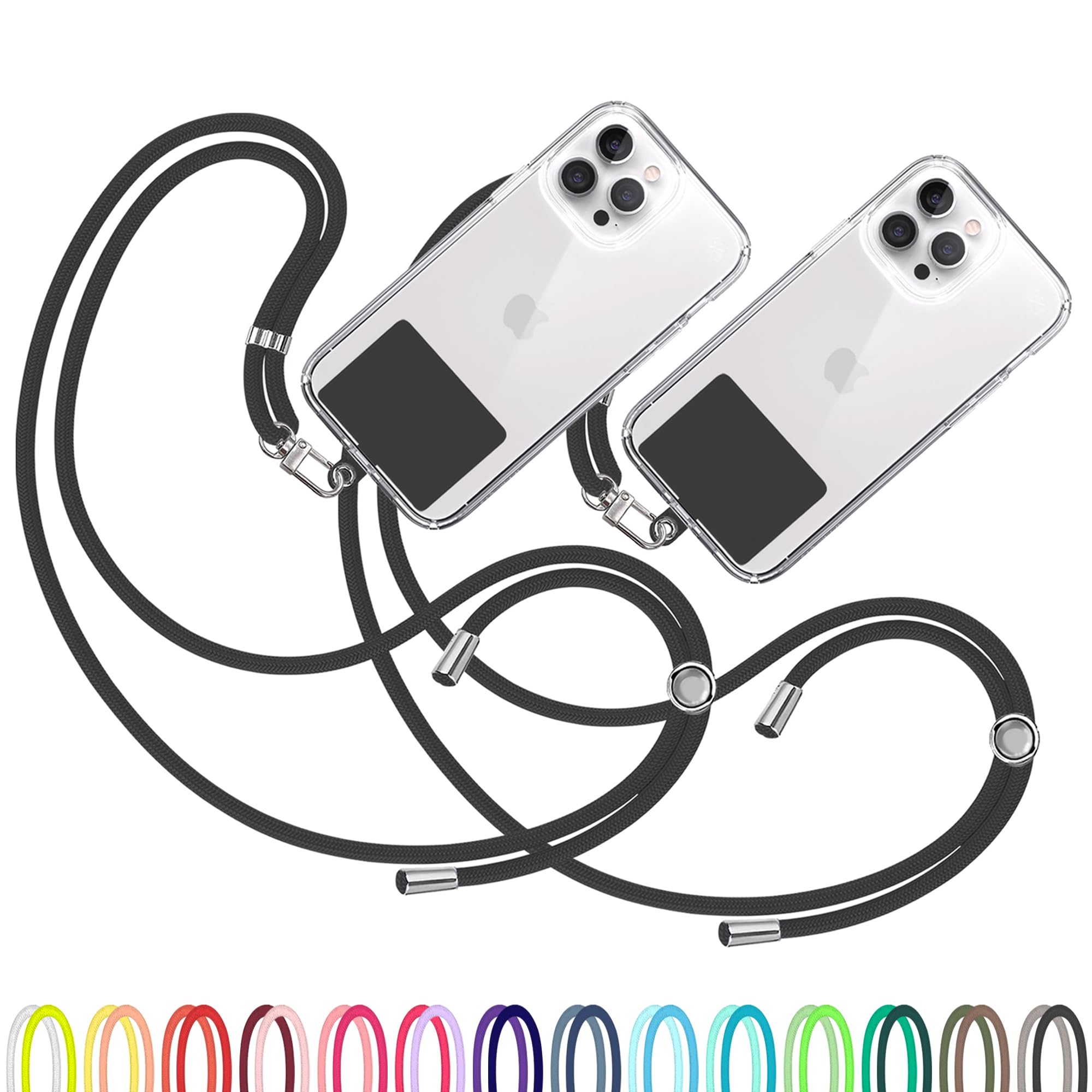 Amazon.com: TBOC 2X Cell Phone Lanyard [Black] - Comfortable Universal ...