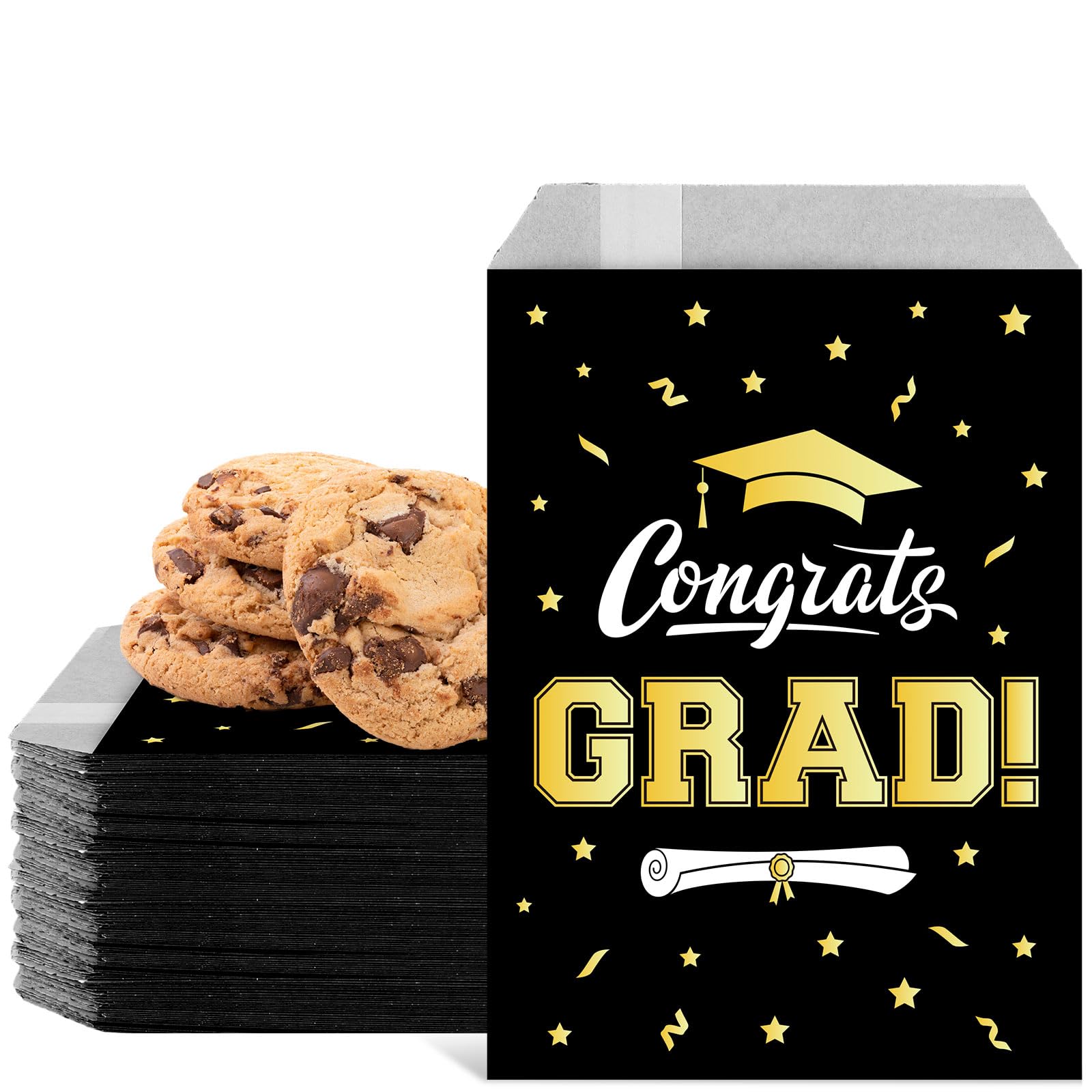 Amazon.com: Whaline 100Pcs Graduation Goodie Treat Bags Congrats Grad ...