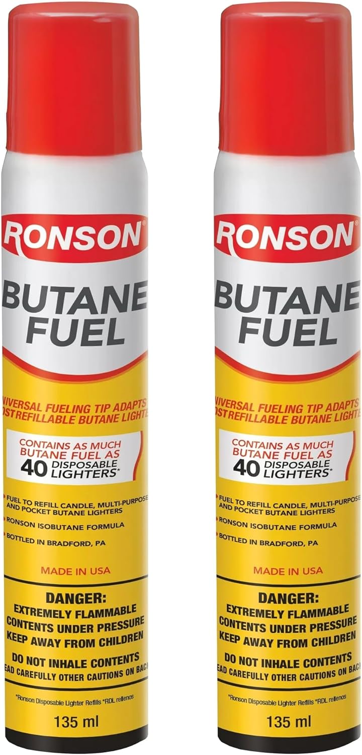 Amazon.com: Ronson Butane Fuel 2.67oz/76g, Lighter Refill 135ml ...