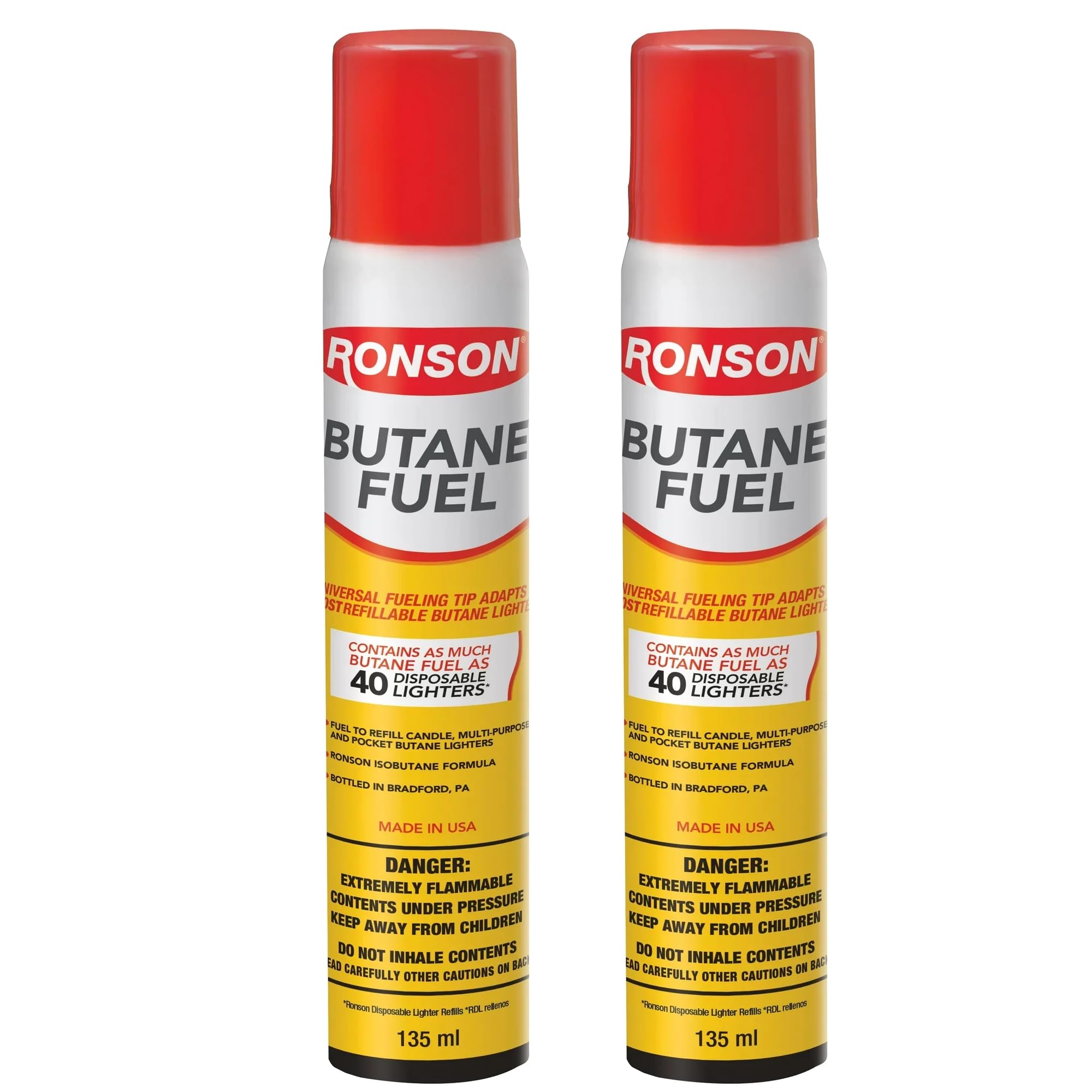 Amazon.com: Ronson Butane Fuel 2.67oz/76g, Lighter Refill 135ml ...