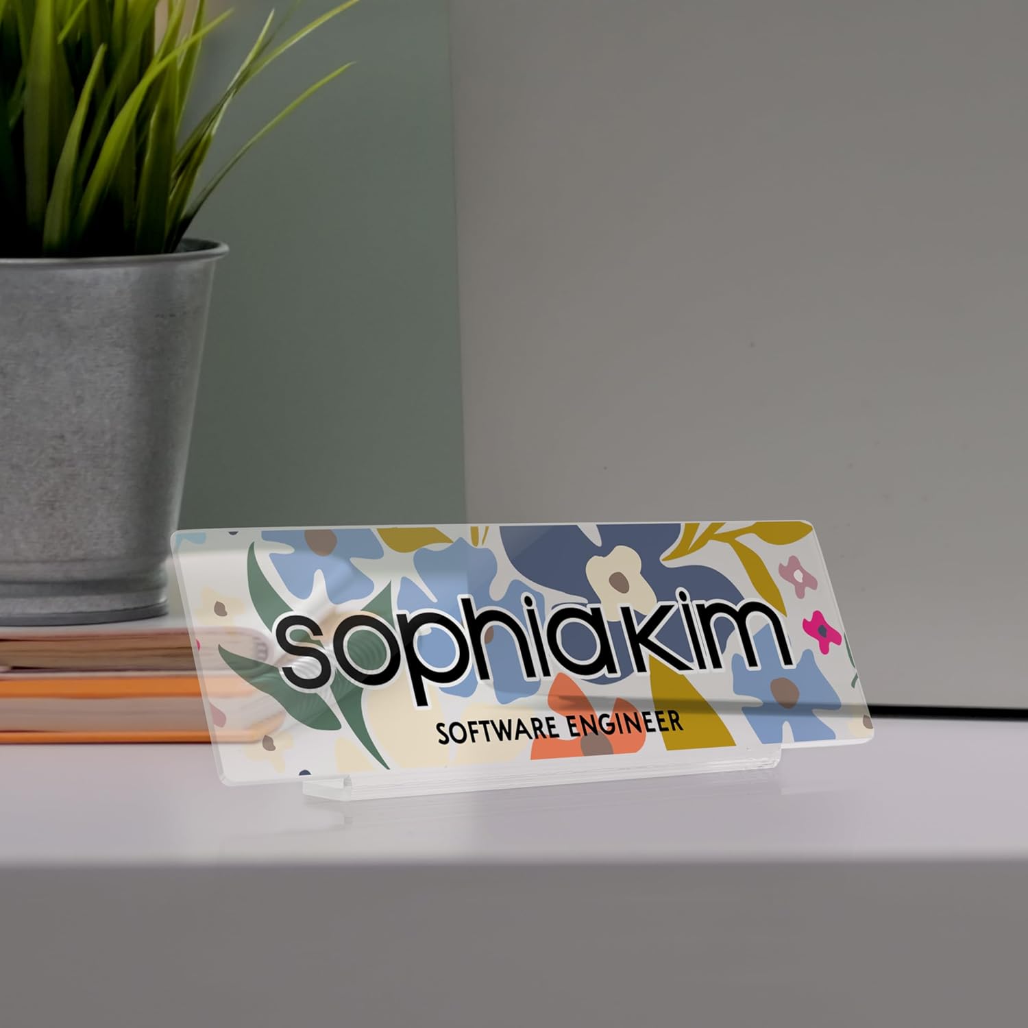 Amazon.com: Desk Name Plate Personalized, Custom Acrylic Office Name ...
