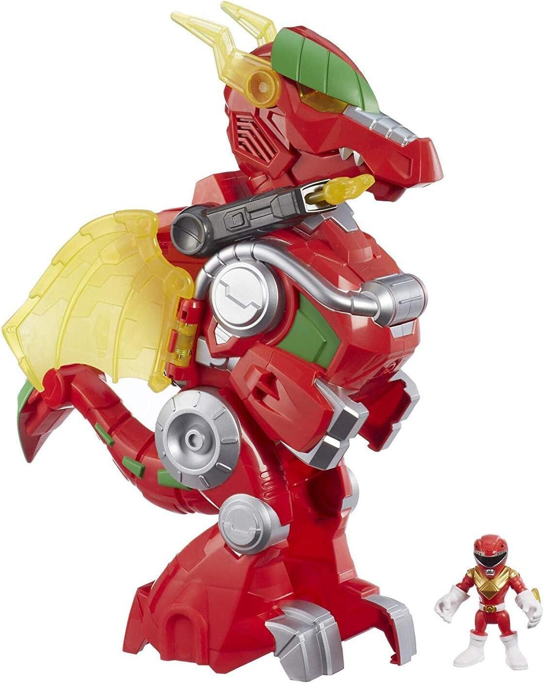 Amazon.com: Playskool Heroes Power Rangers Red Ranger & Dragon ...