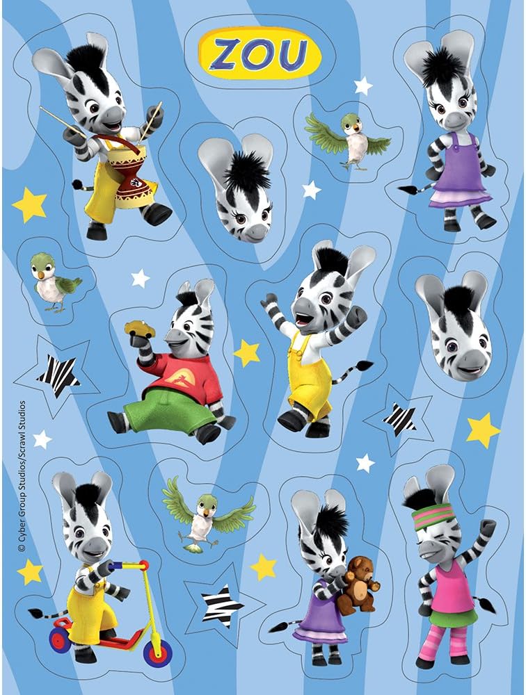 Club Pack of 12 Zou Animals Value Stickers : Amazon.co.uk: DIY & Tools