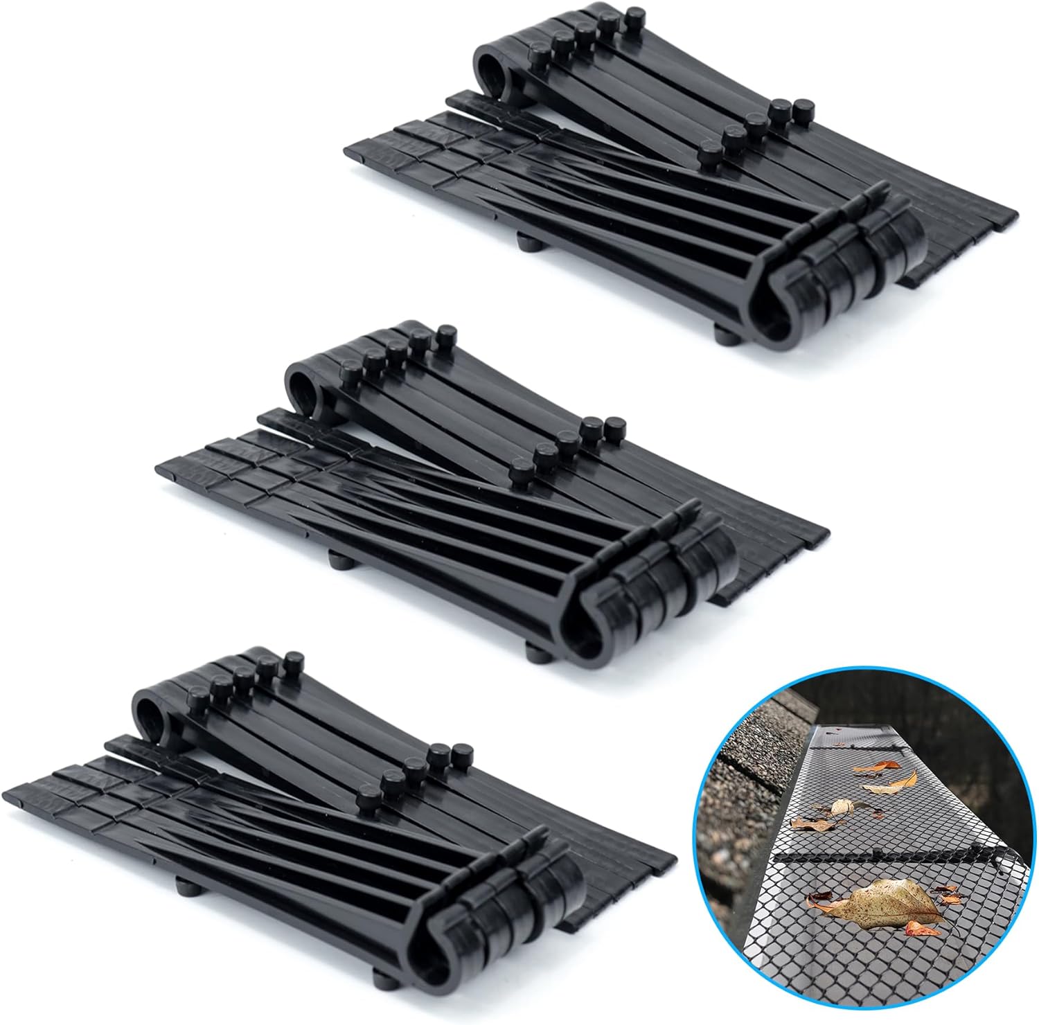 Amazon.com: Air Jade Clip Fixed Hooks for Plastic Mesh Gutter Guards ...
